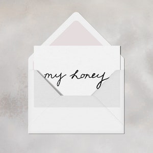 My Honey Card Printable Greetings Card Romantic Card - Etsy