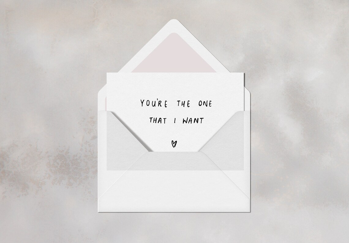You're the One That I Want Card Printable Card - Etsy