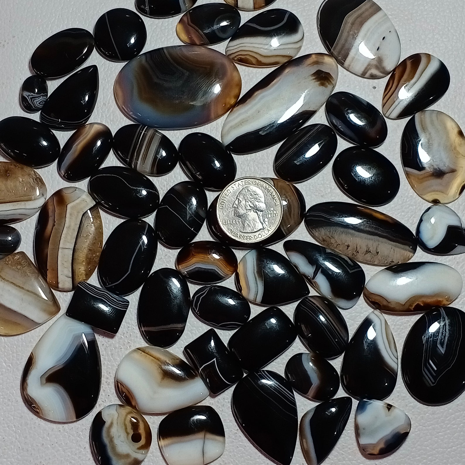Banded Onyx Lot - Banded Onyx Stone - Onyx Gemstone - Onyx Cabochon ...