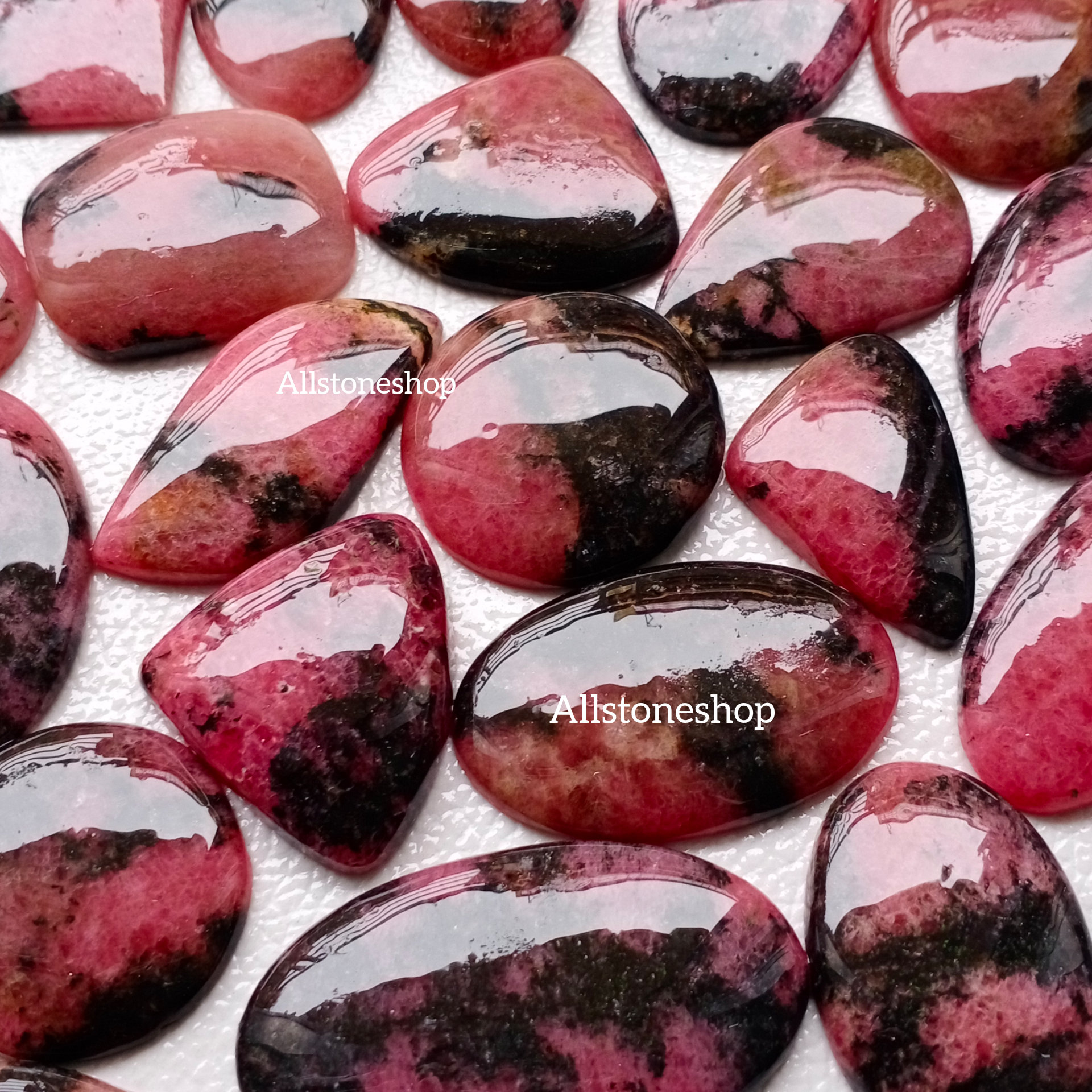 Rhodonite gemstone pink Rhodonite Rhodonite cabochons | Etsy