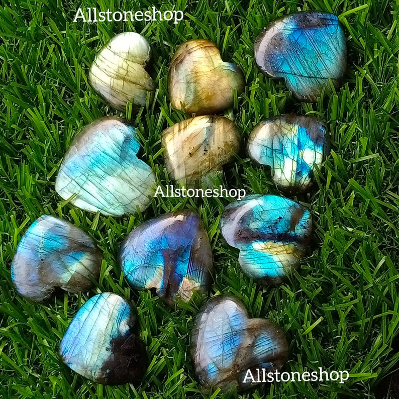 Labradorite Heart Shape - Labradorite Stone - Heart Shape - Heart Gems ...