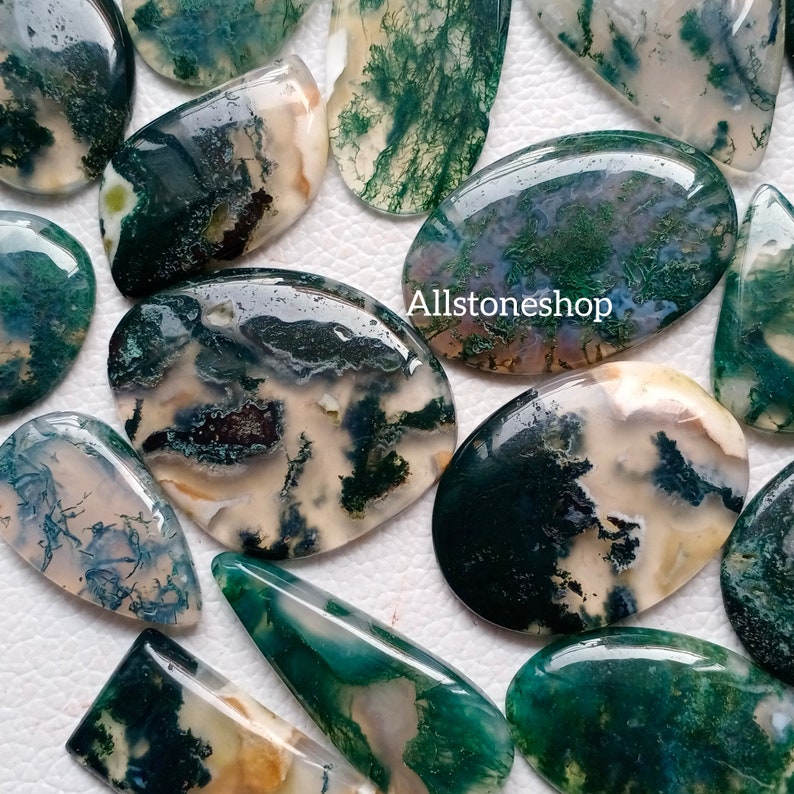 Moss Agate Moss Agate Stone Natural Moss Agate Moss Agate - Etsy