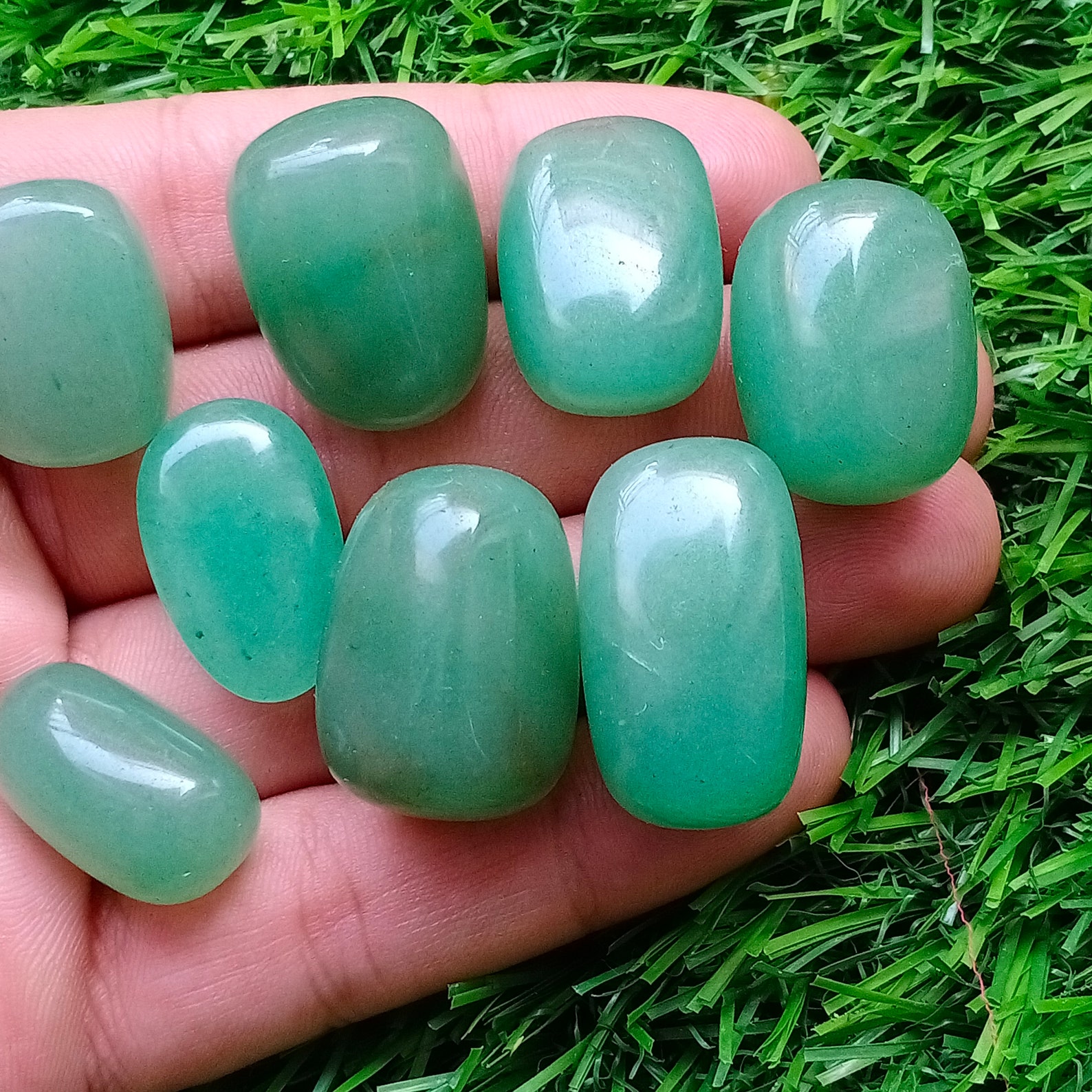 Nephrite Jade - Green Jade - Nephrite Jade Tumbled - Tumble Gemstone ...