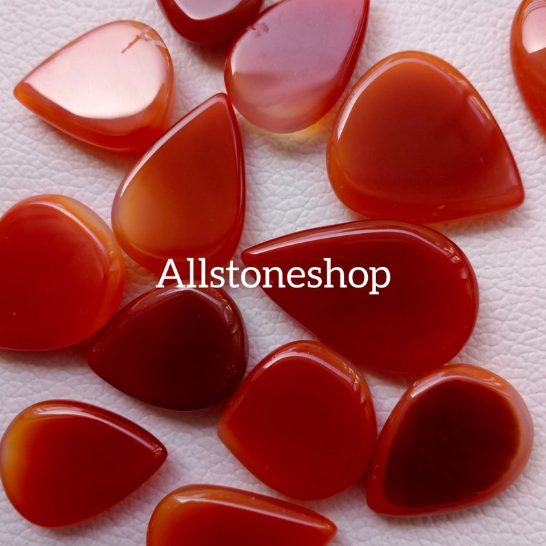 Red Onyx Stone - Red Onyx Gemstone - Cabochon - Loose Onyx - Natural ...