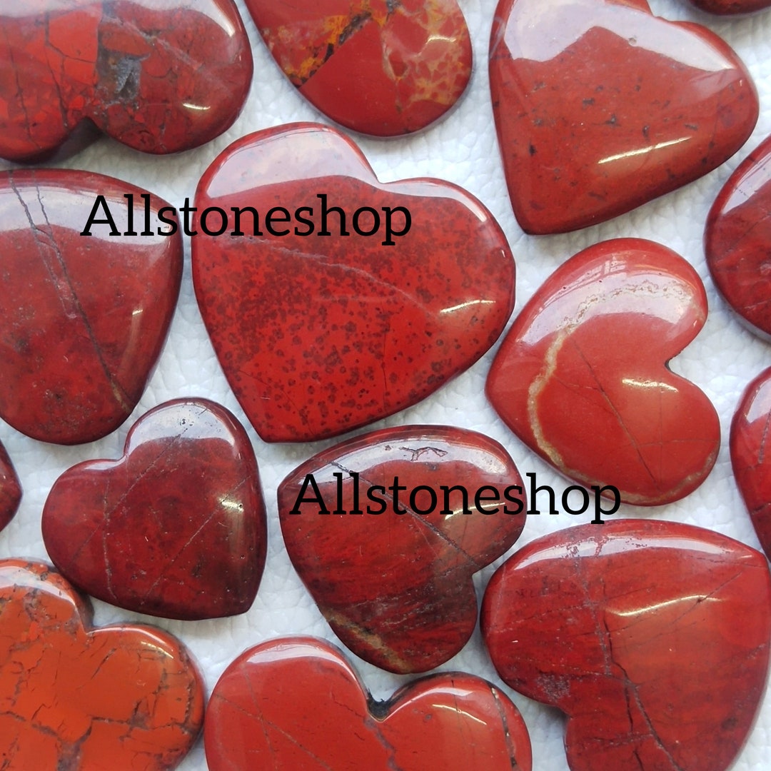 Red Jasper Heart, Jasper Heart for Jewelry Making, Natural Red Jasper ...