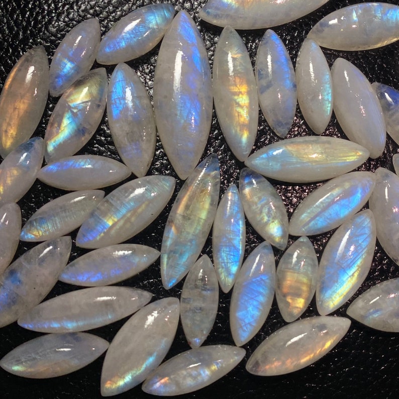 Rainbow Moonstone Cabochons – Mixed Shape Crystal Lot (15-35mm) - Etsy
