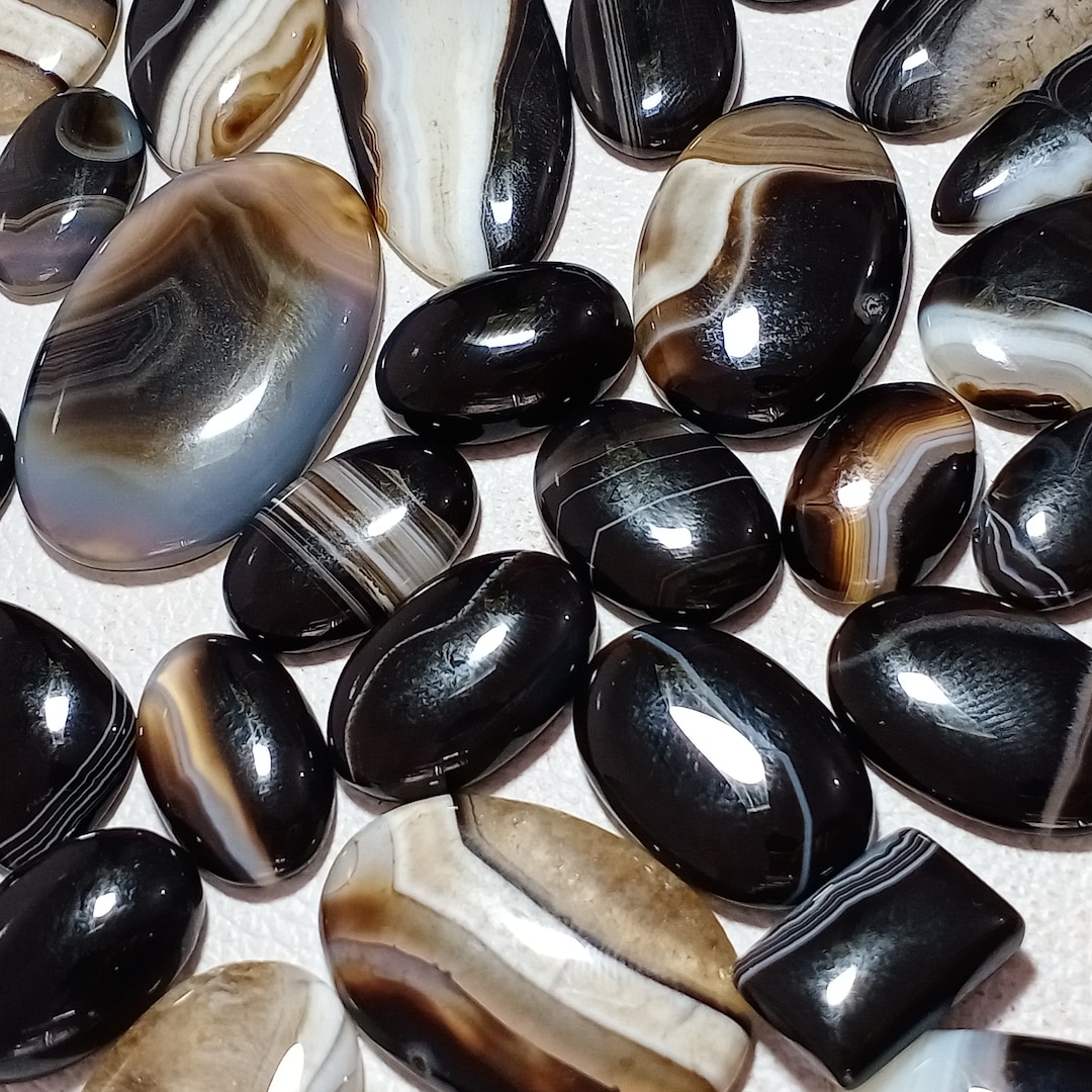 Banded Onyx Lot - Banded Onyx Stone - Onyx Gemstone - Onyx Cabochon ...