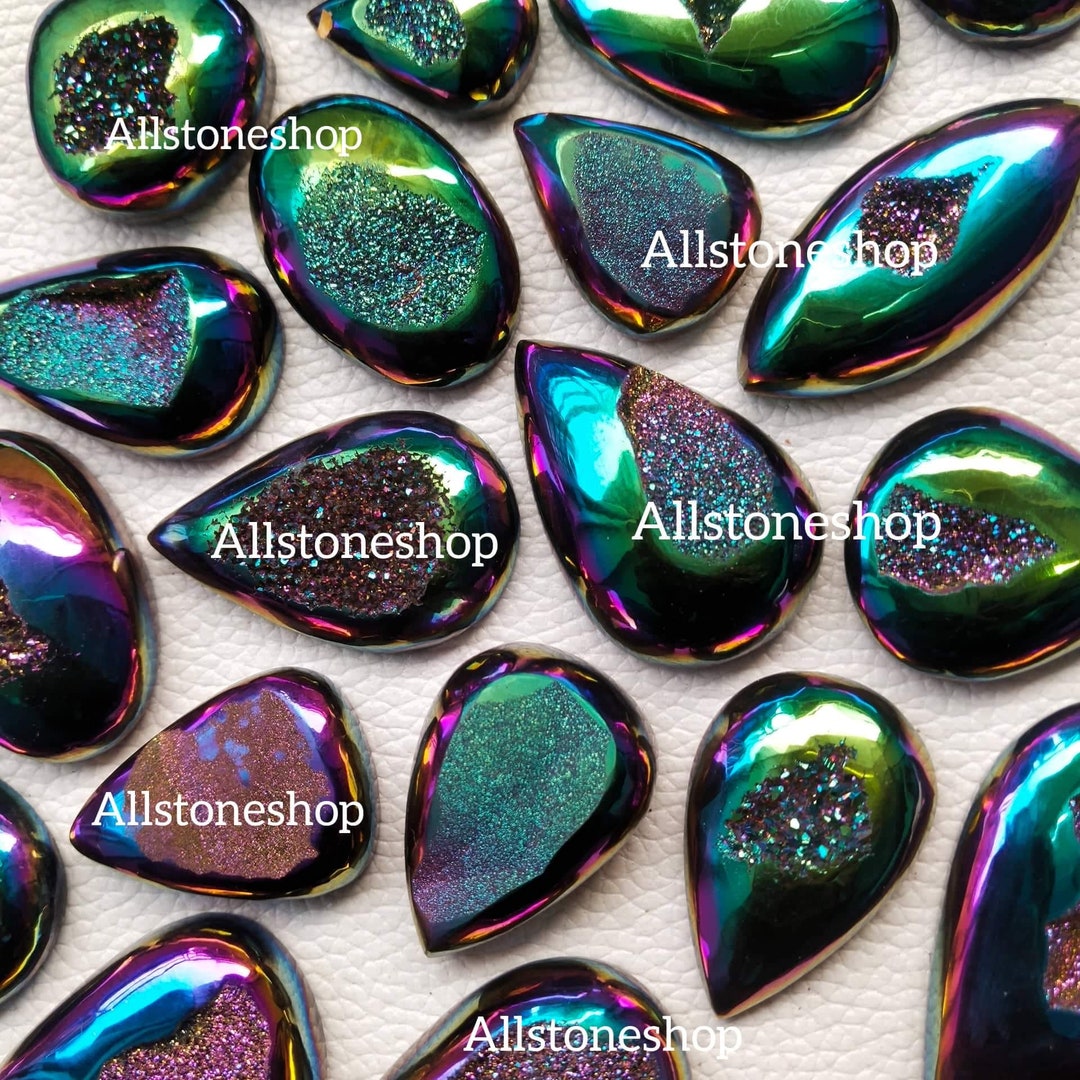 Titanium Druzy, Titanium Window Druzy, Titanium Crystal, Gemstone Druzy ...