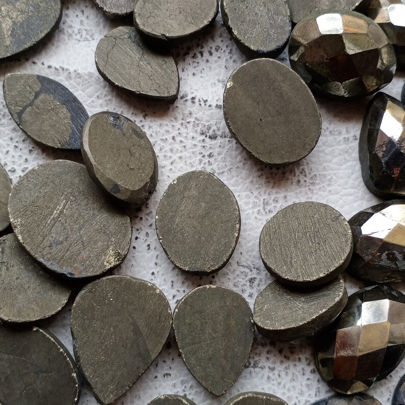 Pyrite Cut Stone Checker Cut Stone Healing Pyrite Pyrite - Etsy