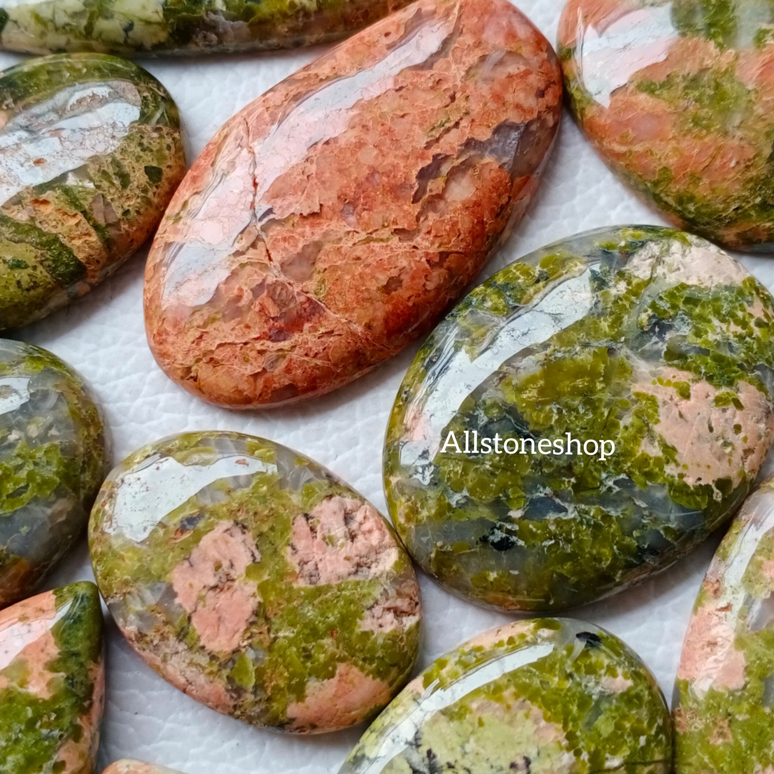 Natural Unakite Gemstone Cabochons, Healing Crystal, Loose Stone Lot - Etsy