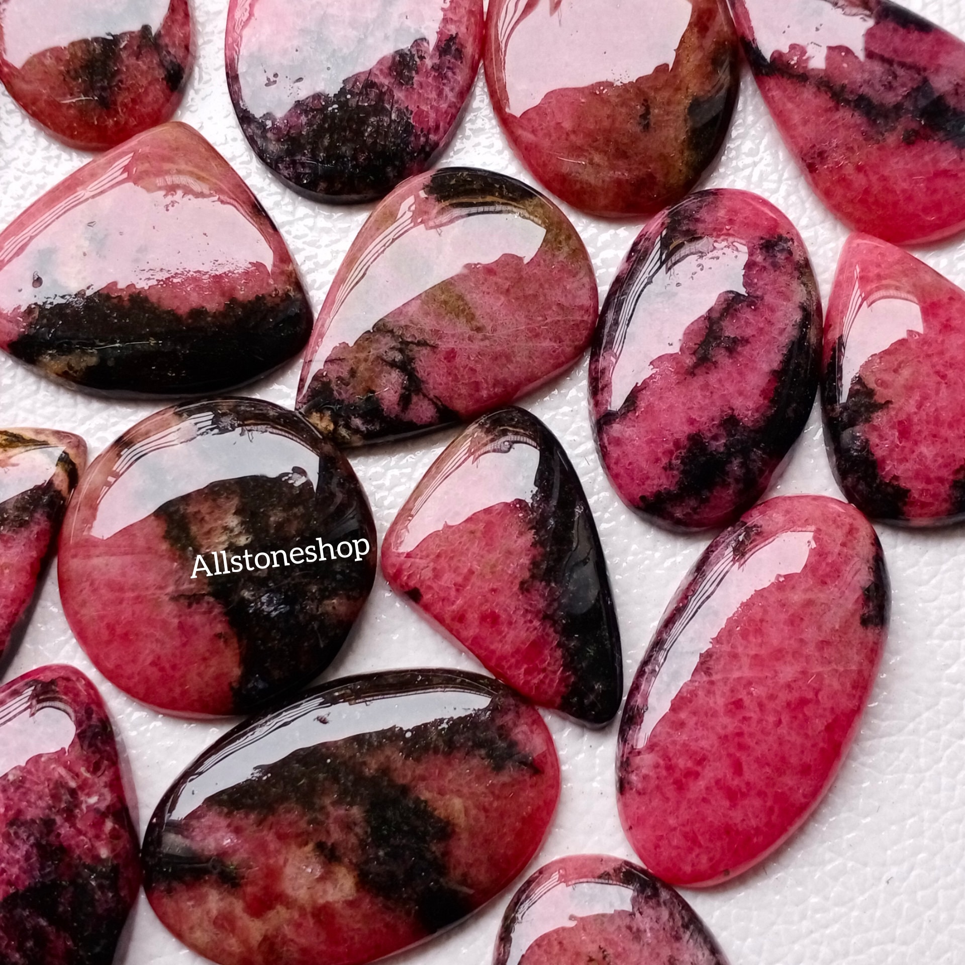 Rhodonite gemstone pink Rhodonite Rhodonite cabochons | Etsy