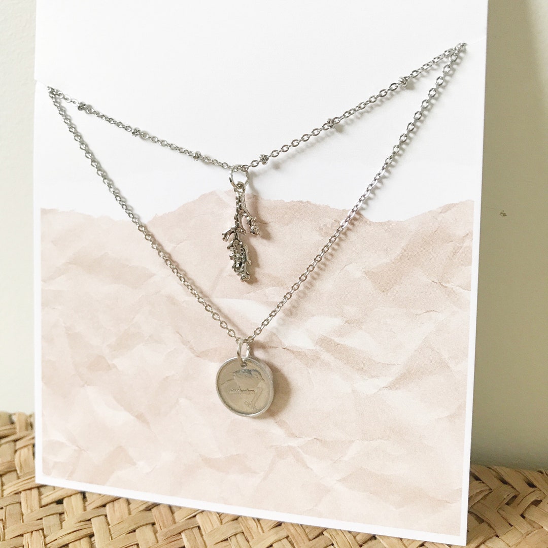 Handmade Coral silver pendant Polynesian necklace Fijian, Cook island ...