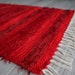 Red Striped Rug Carpet With Tassels and Knots Floor Rug - Etsy