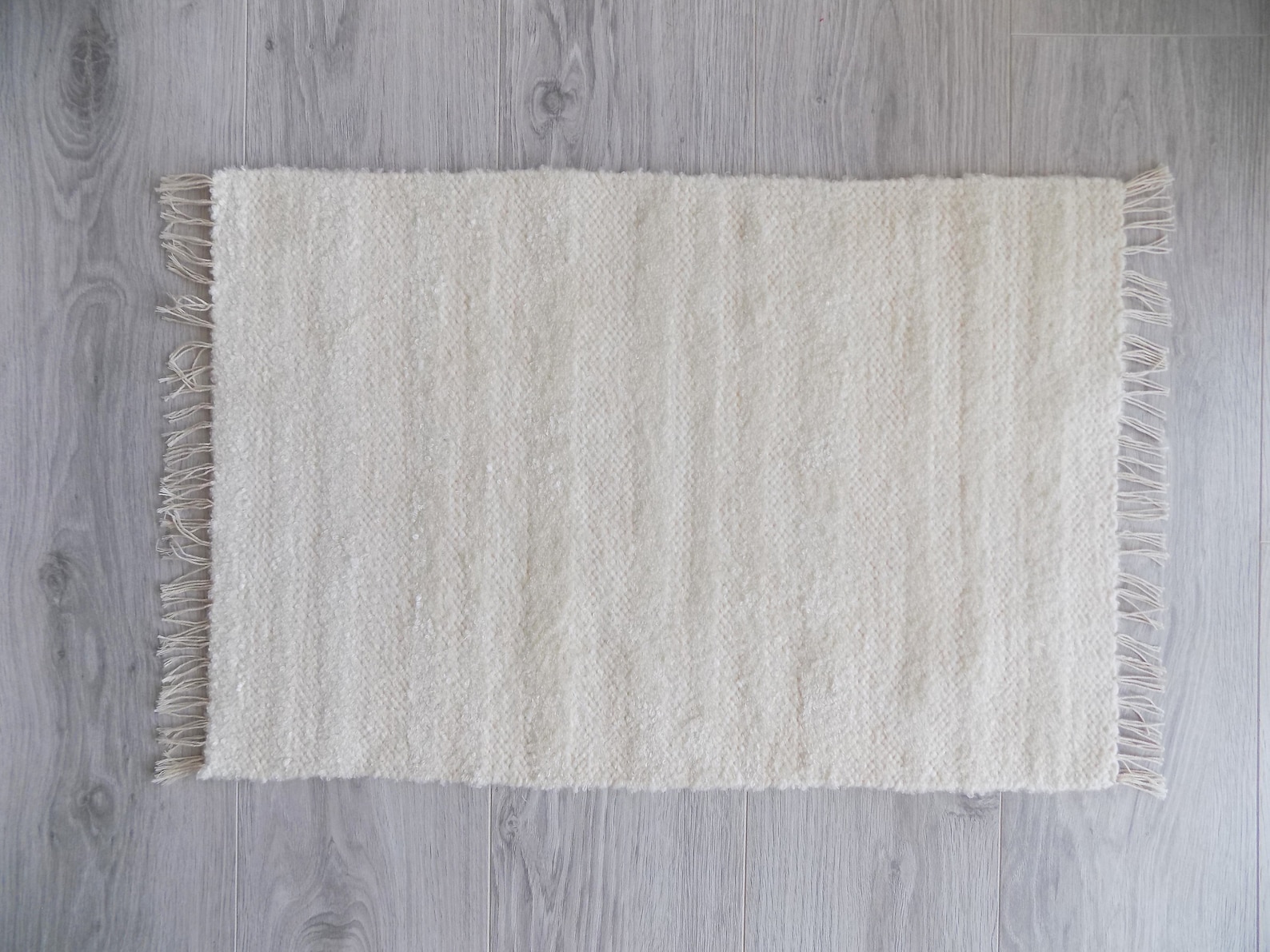 White Scandinavian Rug Soft Handwoven Rug Small White and - Etsy