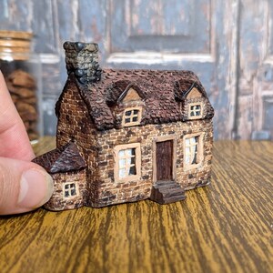 Miniature House, OOAK Handmade Sculpture, Tiny Polymer Clay Cottage ...