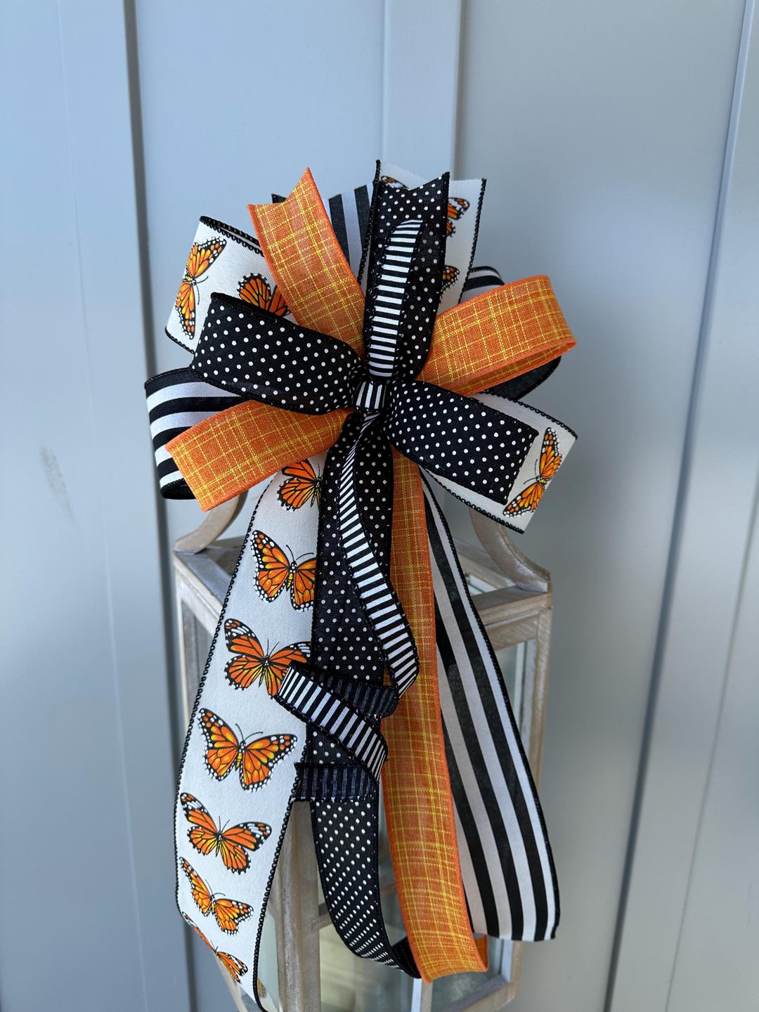 Monarch Buttterfly Bow, Everyday Country Farmhouse or Contemporary Bow ...