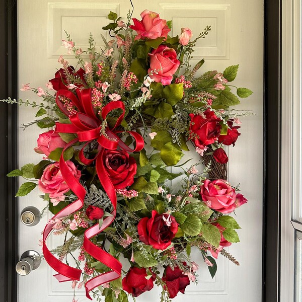 Rose Wreath - Etsy
