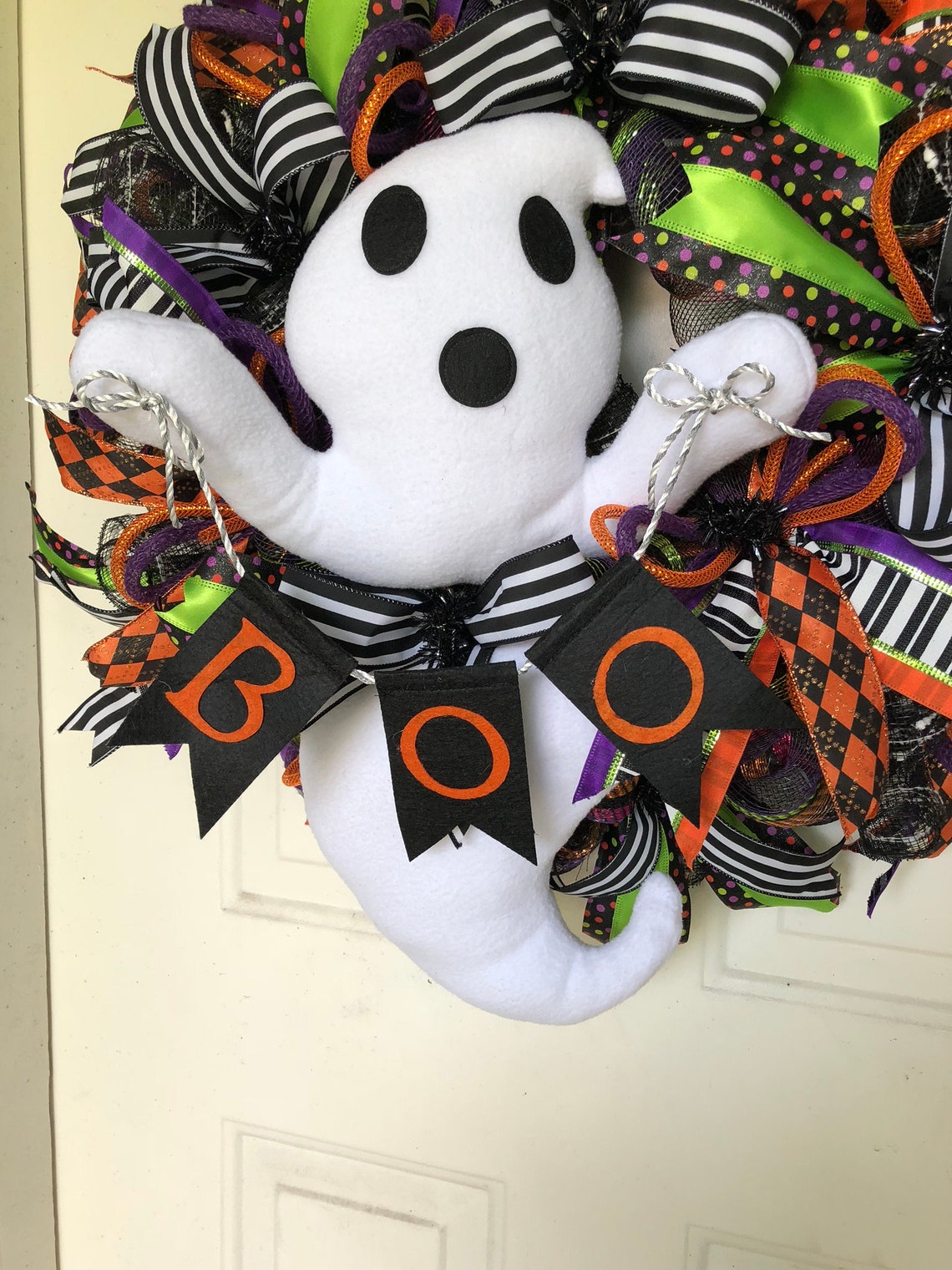 Halloween Wreath Ghost Wreath Halloween Decor Halloween | Etsy