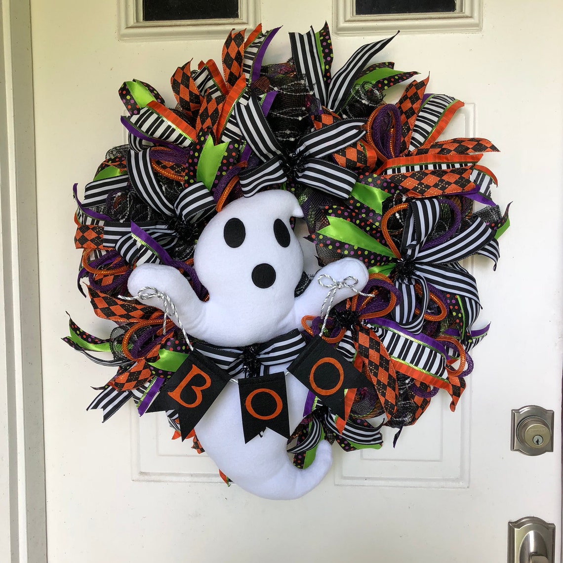 Halloween Wreath Ghost Wreath Halloween Decor Halloween | Etsy