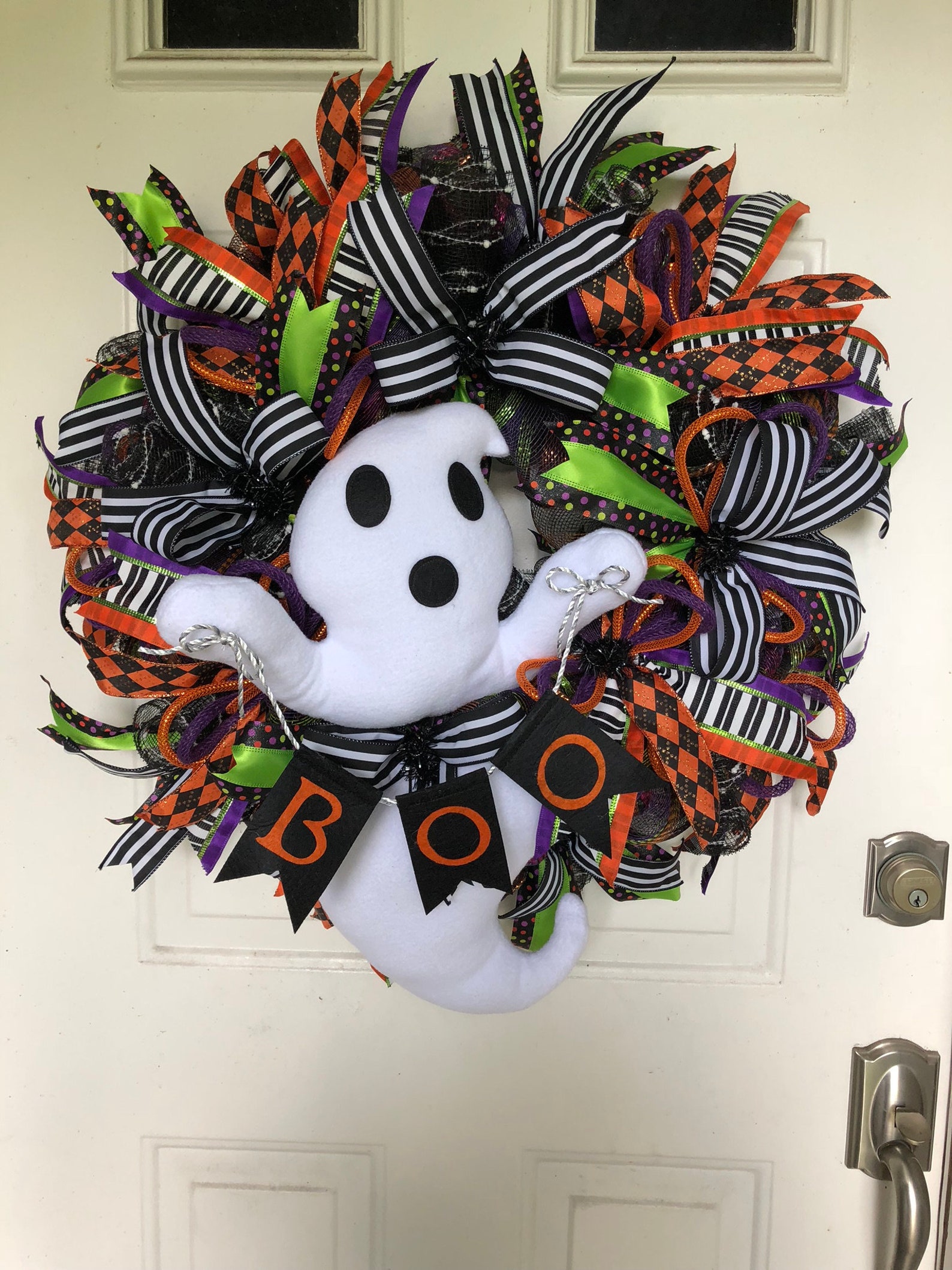 Halloween Wreath Ghost Wreath Halloween Decor Halloween | Etsy