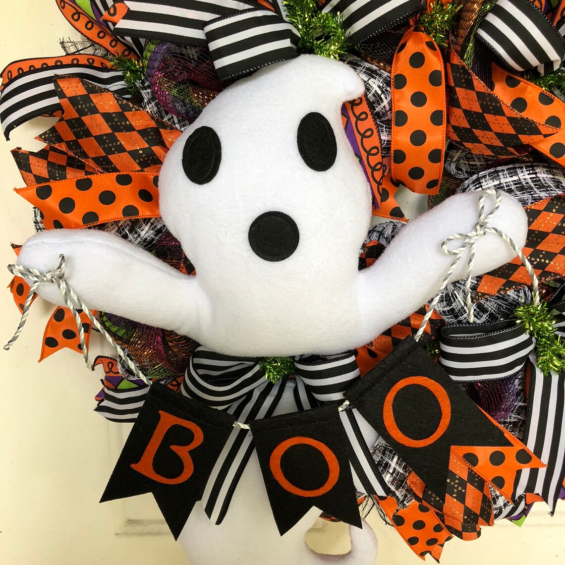 Halloween Wreath Ghost Wreath Halloween Decor Halloween | Etsy