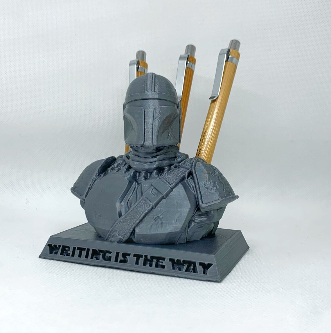 Mandalorian Pen Holder / Mando Bust / Star Wars Pencil Holder - Etsy