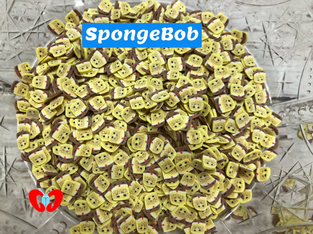 3-62 SPONGEBOB Fimo Faux Sprinkles Spangles Polymer Clay Slices Slime ...