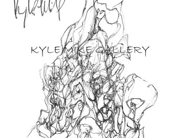 Sketchy Ink Drawing - Etsy