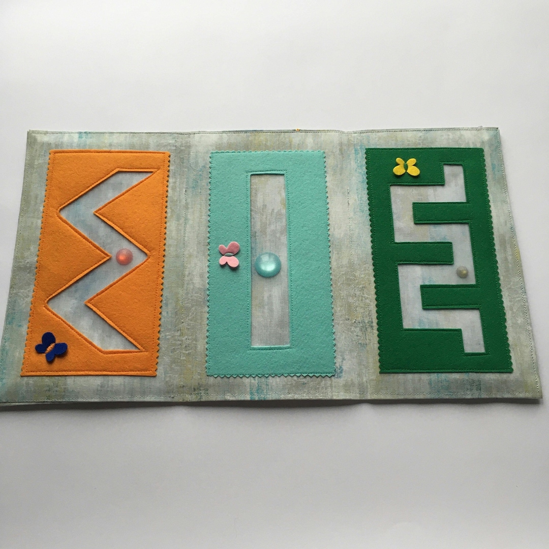 Felt Quiet Book: Finger Labyrinth Marble Maze - Preschool Travel Toy - Etsy