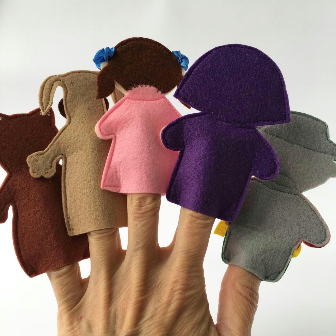 Handmade Felt Finger Puppets Set - Delightful Gift for Grandchildren - Etsy