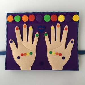 Developmental Play and Learning Mat Made of Felt Counting on Fingers ...