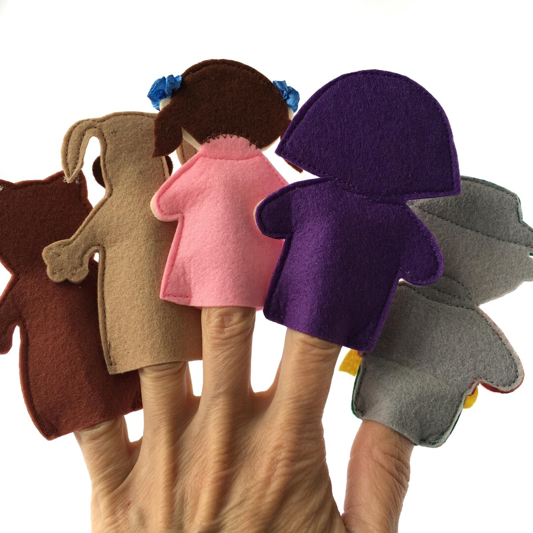 Handmade Felt Finger Puppets Set - Delightful Gift for Grandchildren - Etsy