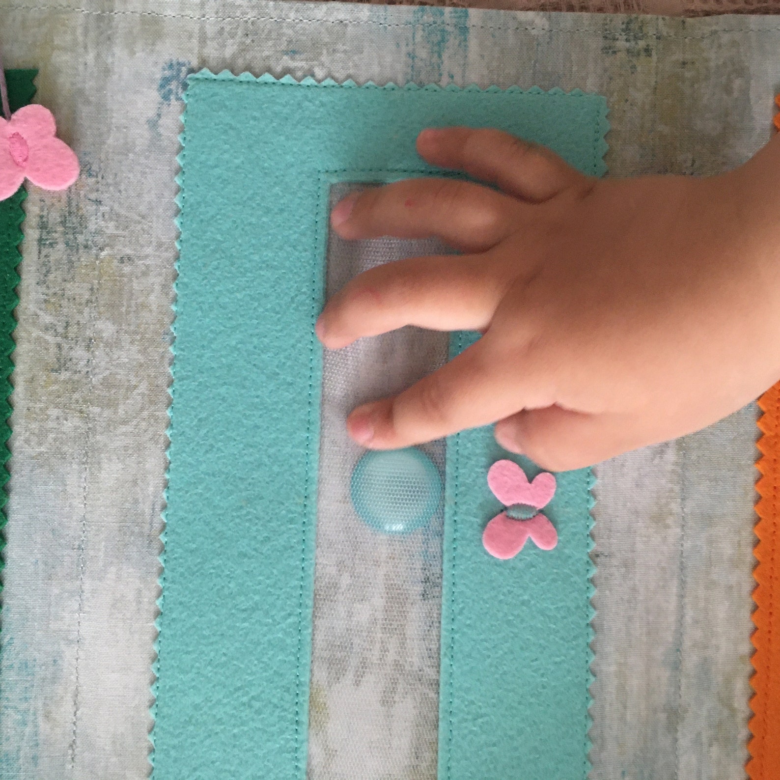 Quiet Book Finger Labyrinth Felt, Marble Fabric Maze, Gift for Children ...