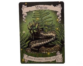 2 Wurm Tokens Custom Altered MTG Magic the Gathering Fantasy - Etsy