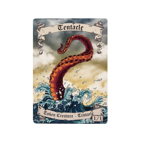 Mtg Tentacle Token - Etsy UK
