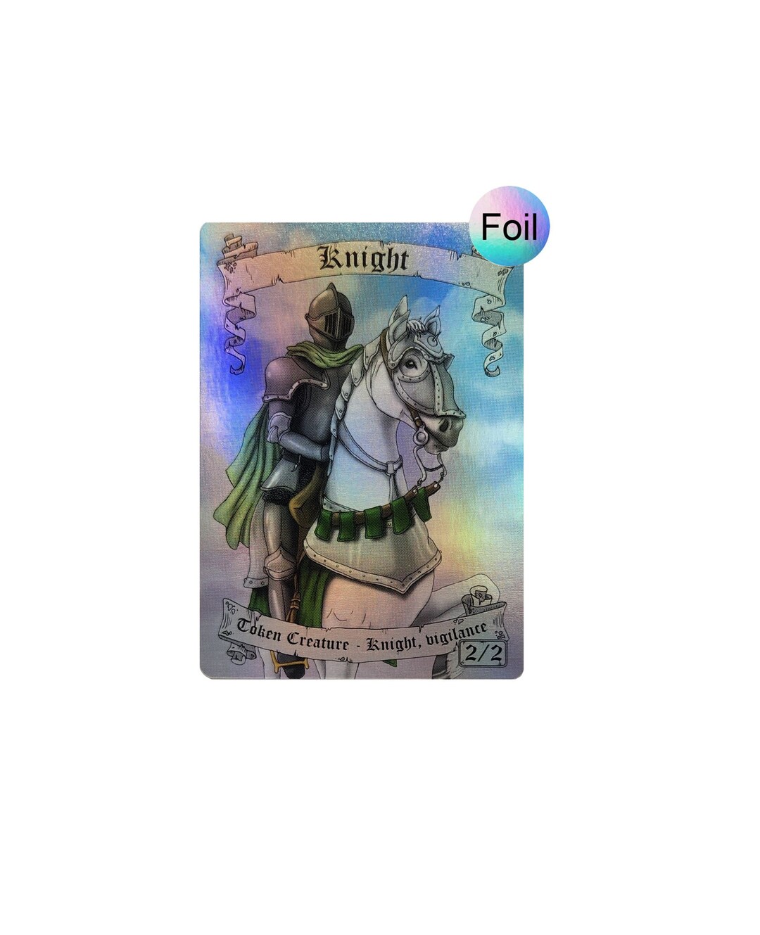 Magic the Gathering Knight Token (foil Version) - Etsy