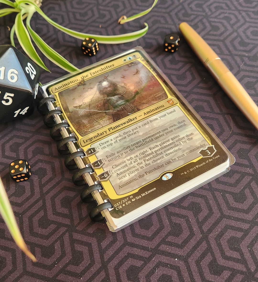 Magic the Gathering Notebook (oversized MTG- Aminatou, the Fateshifter ...