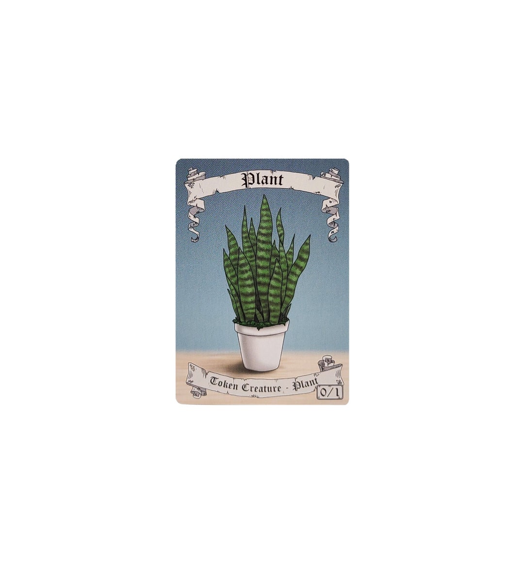 Magic the Gathering Plant Token (snake Plant) - Etsy