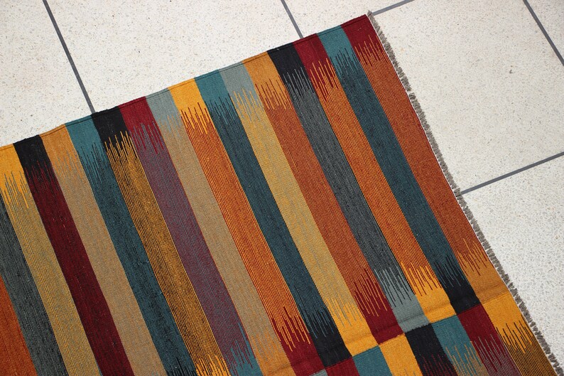 6x8 Area Rug Modern Design Multi Color Rug Contemporary Area - Etsy