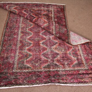 122 Cm X 200 Cm/4' X 6.6' Distressed Rug, Faded Vintage Rug, Faded ...