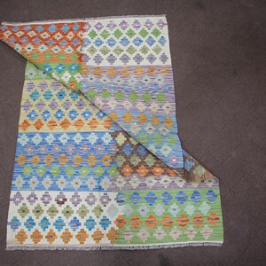 SIZE: 100 Cm X 150 Cm , Woolen New Multi Color Hand Knotted Afghan ...