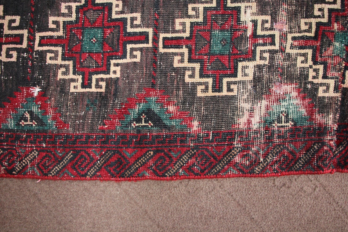 118 cm x 257 cm/3.9' x 8.4' Faded rug distressed rug | Etsy