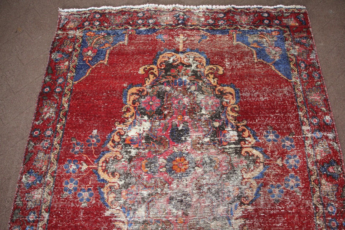 137 Cm X 204 Cm / 4.5' X 6.7' Faded Rug Distressed - Etsy