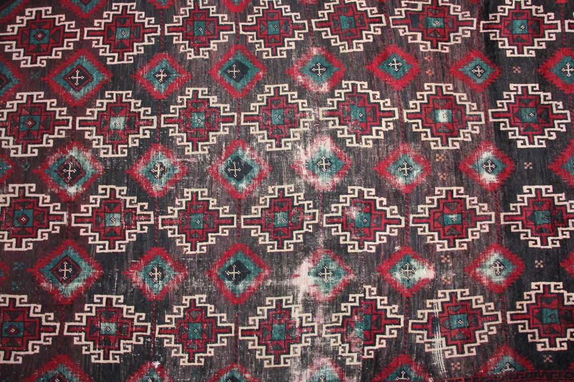 118 cm x 257 cm/3.9' x 8.4' Faded rug distressed rug | Etsy