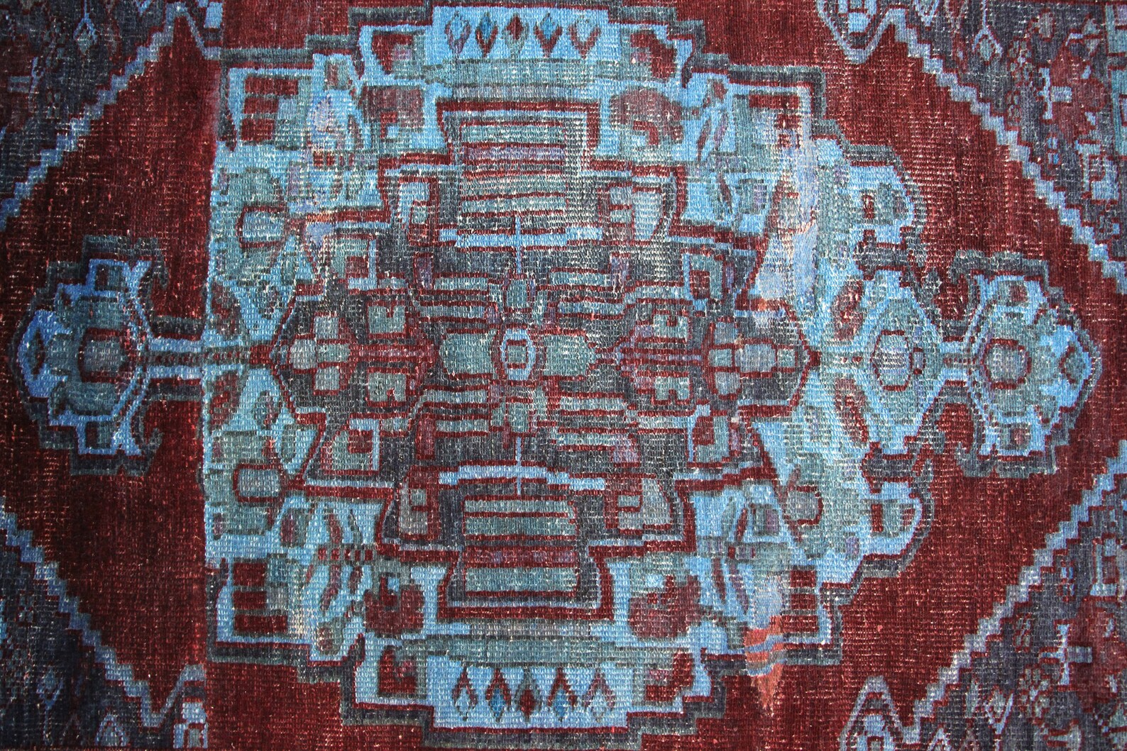 96 cm x 171 cm/3.1' x 5.6' unique blue rug vintage | Etsy