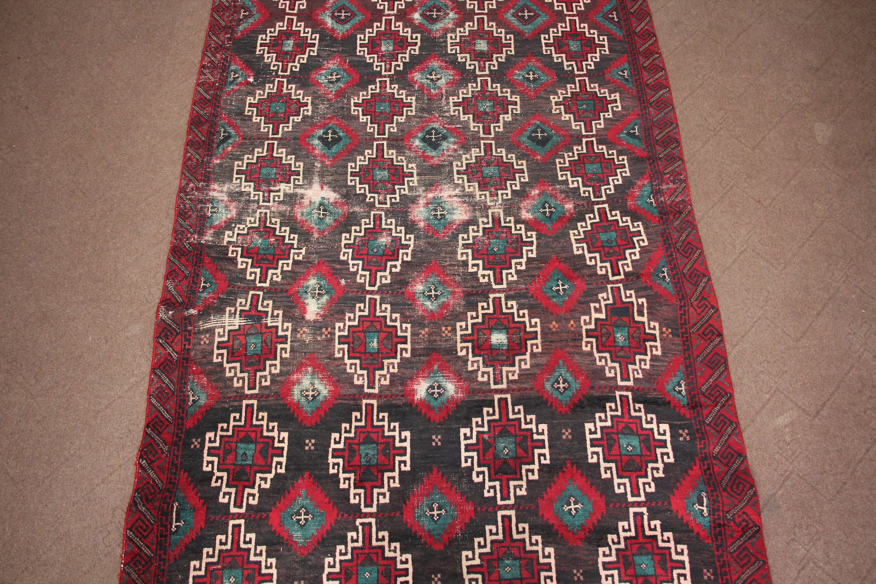 118 cm x 257 cm/3.9' x 8.4' Faded rug distressed rug | Etsy