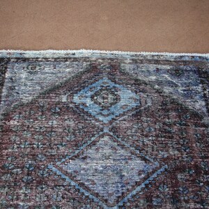 147 Cm X 168 Cm/ 4.8' X 5.5' Faded Blue Rug, Distressed Blue Rug ...