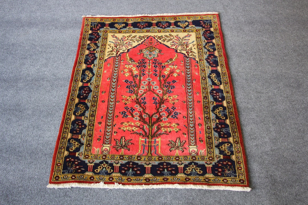 Vintage Prayer Rug Unique Prayer Rug One of a Kind Soft - Etsy