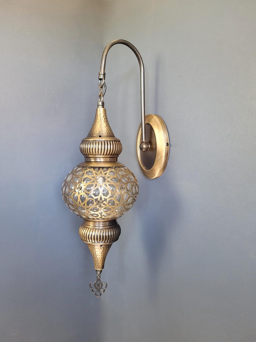 Free UK/EU Led Bulb Laser Blown Glass Oval Wall Sconce Lamp, Stunning ...