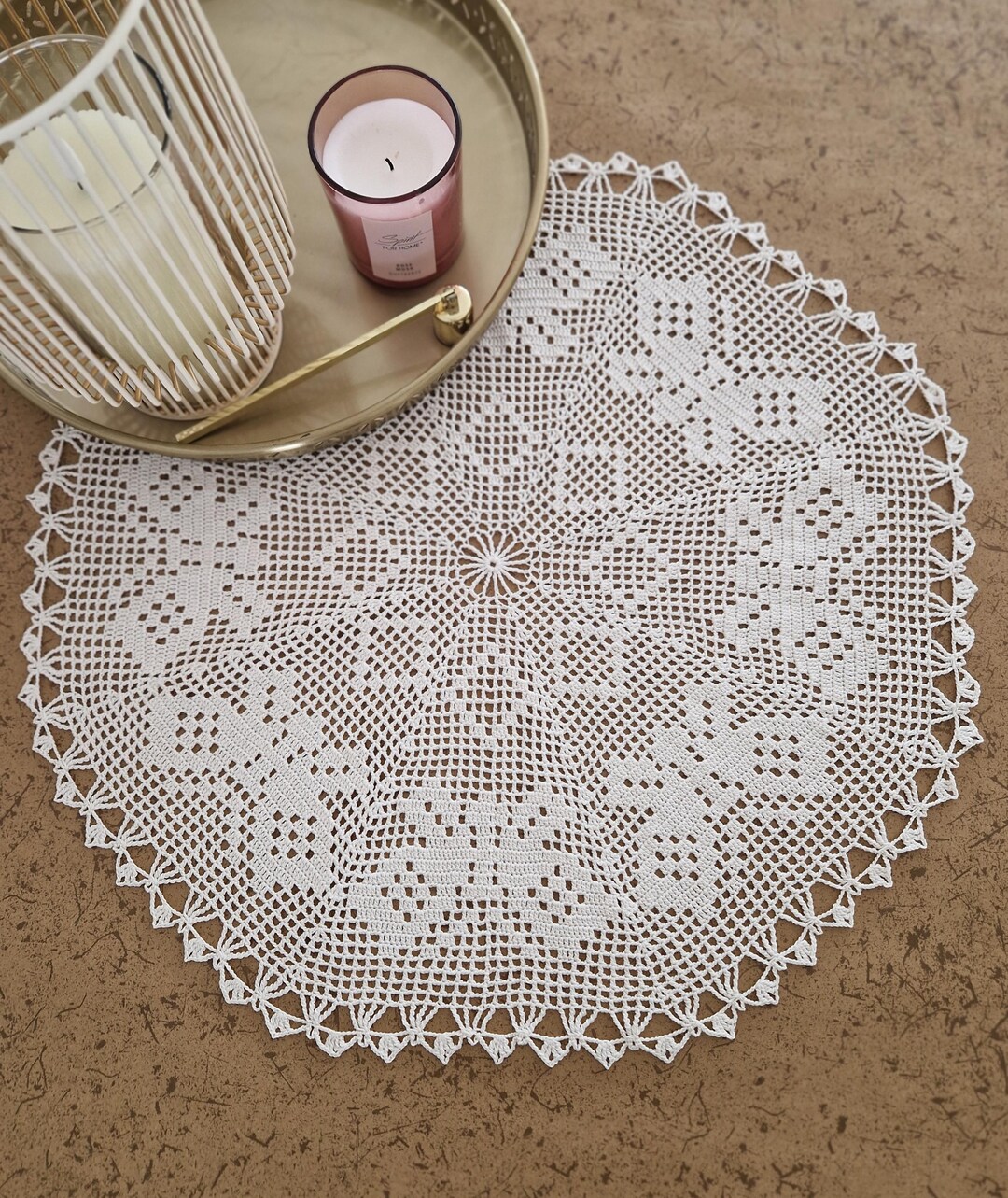 Crocheted Lace Doilies, Tablecloths, Round Napkins, Cotton Doilies ...